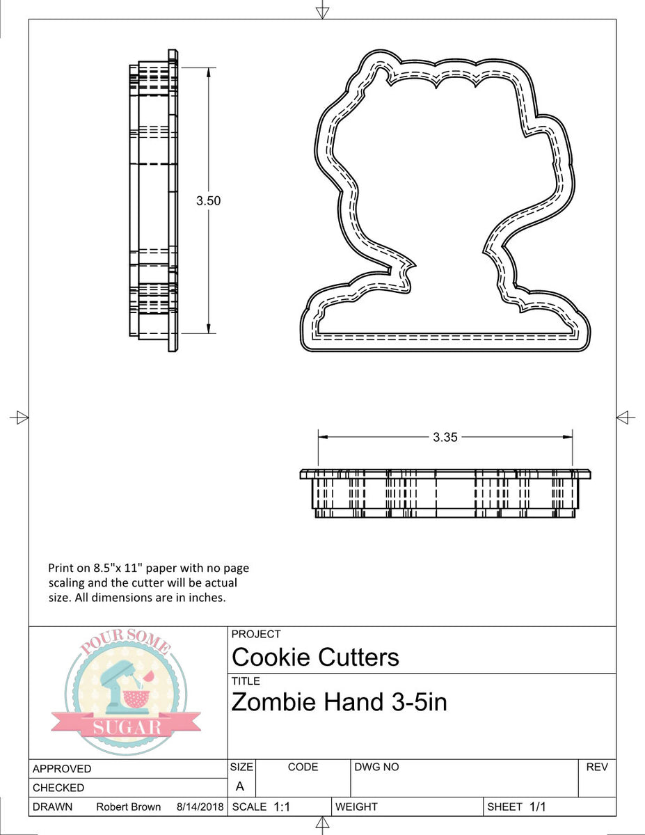 Zombie Hand Cookie Cutter – Pour Some Sugar, LLC