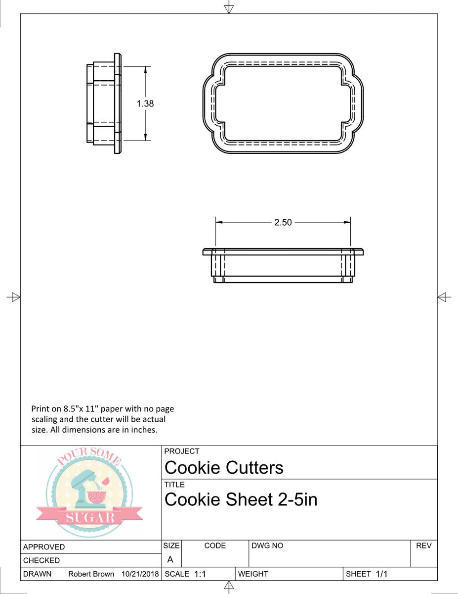 Cookie Sheet Cookie Cutter or Fondant Cutter – Pour Some Sugar, LLC