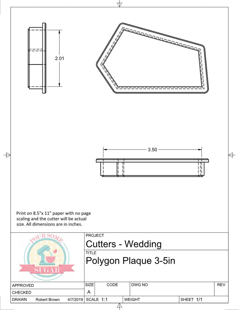 Polygon Cookie Cutter and Fondant Cutter – Pour Some Sugar, LLC